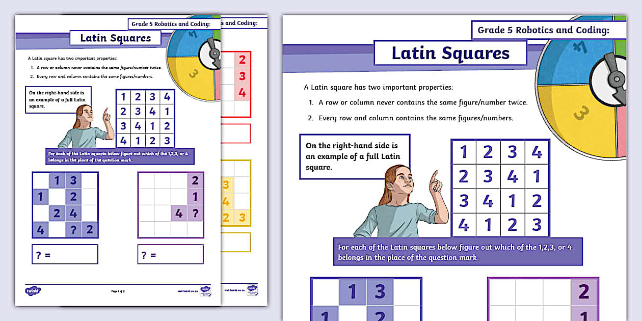Robotics and Coding - Algorithmic Thinking - Latin Squares