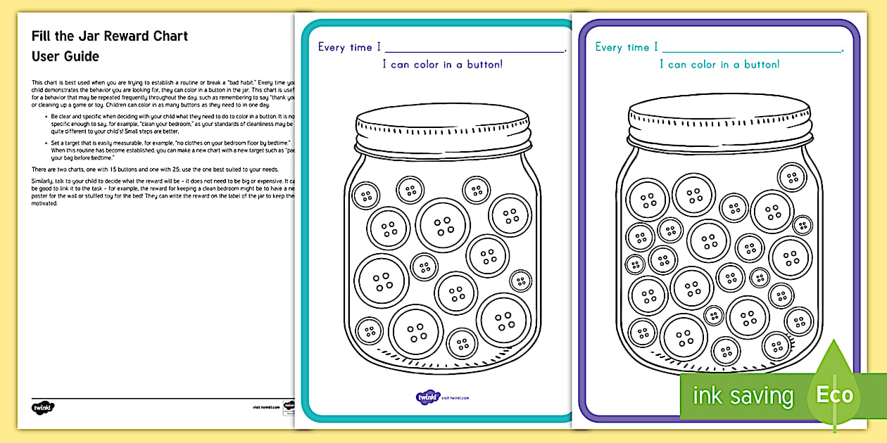 Reward Jar | Charts and Adult Guidance | Twinkl USA - Twinkl