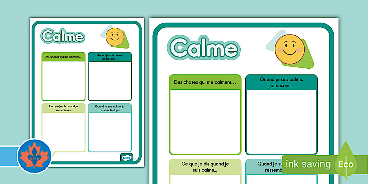 Calm Chart French (teacher made) - Twinkl