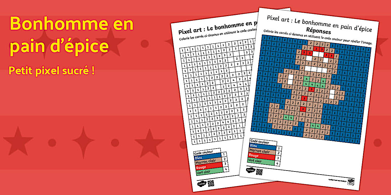 Pixel art : Le bonhomme en pain d'épice