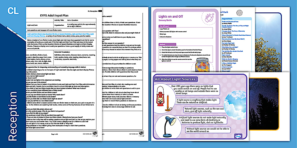 EYFS Ask a Question Adult Input Plan and Resource Pack
