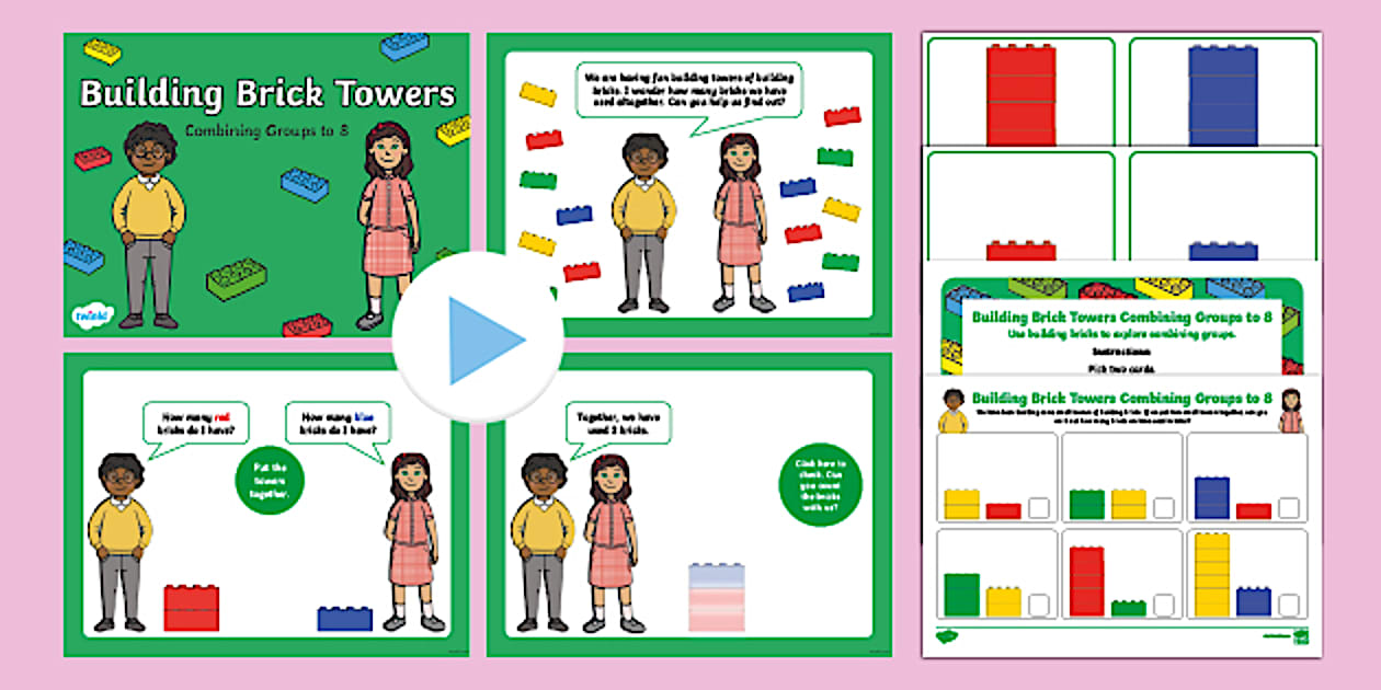 👉 Building Brick Towers Combining Groups to 8 Resource Pack