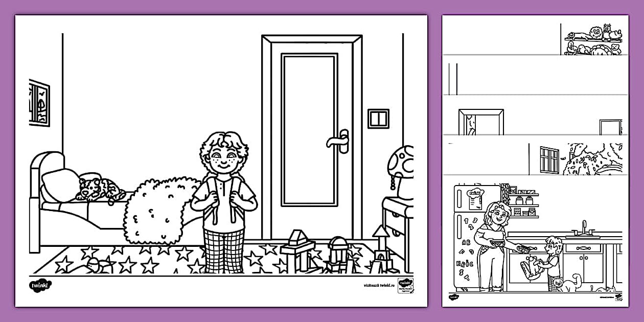 Eric e gata de grădi! – Desene de colorat