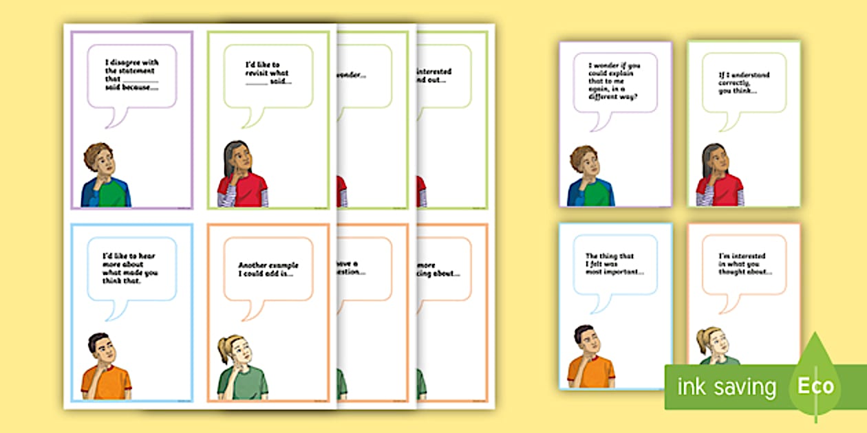 Meaningful Discussion Prompt Cards (Teacher-Made) - Twinkl