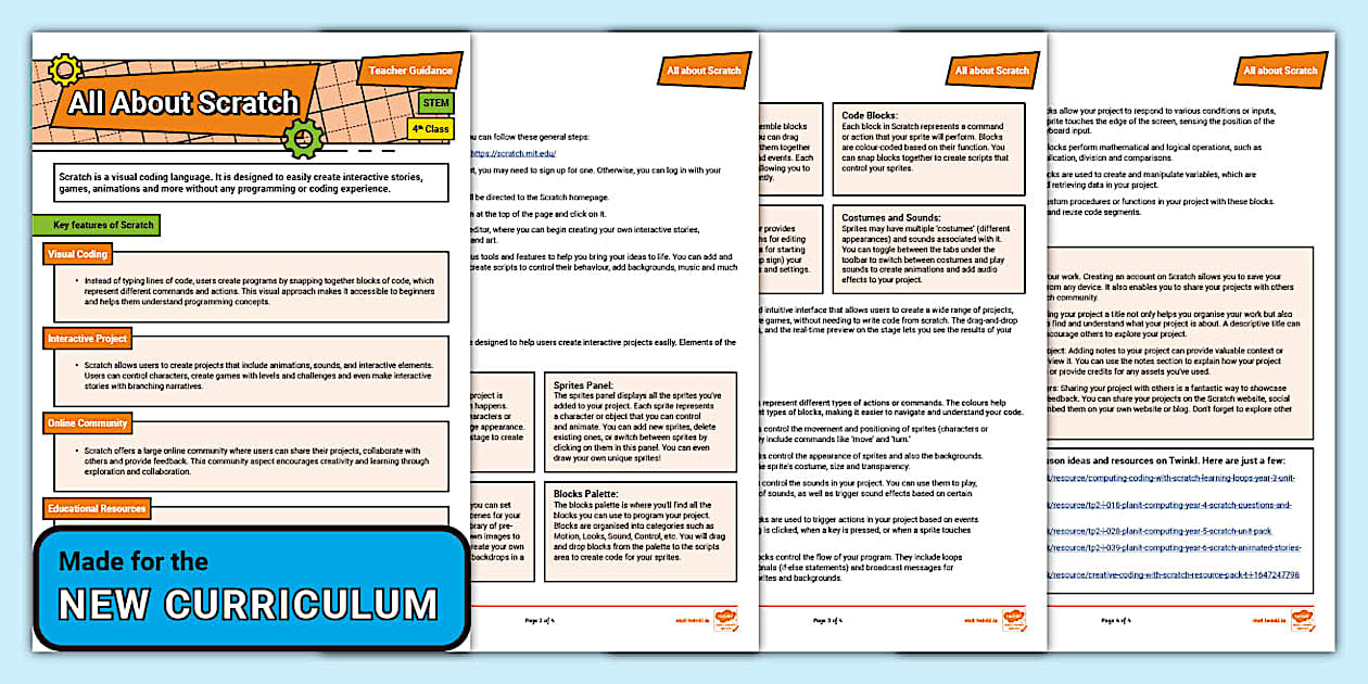 All About Scratch Teacher Guidance (teacher made) - Twinkl