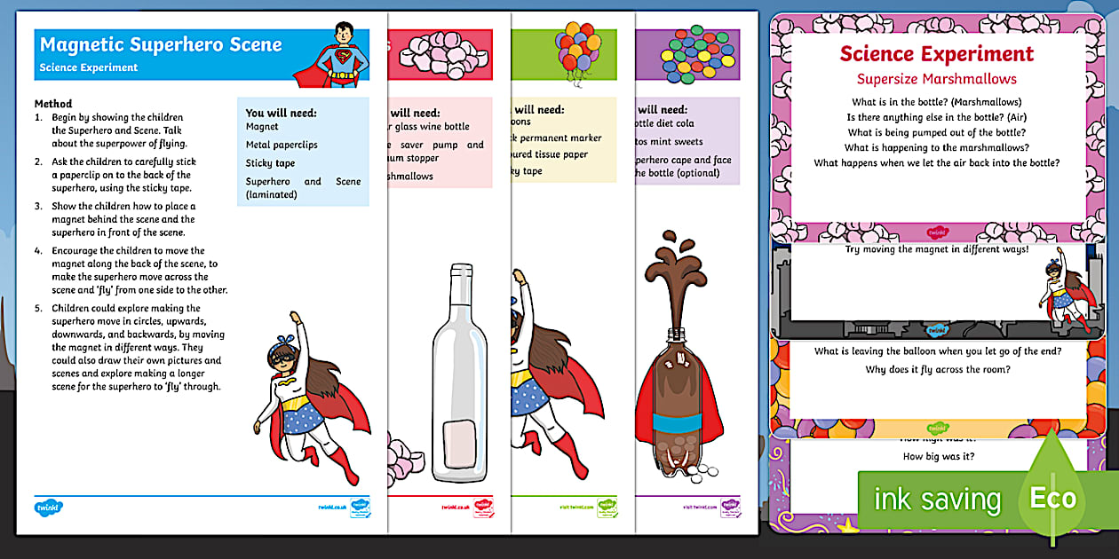 Superheroes Science Experiments Resource Pack (Teacher-Made)