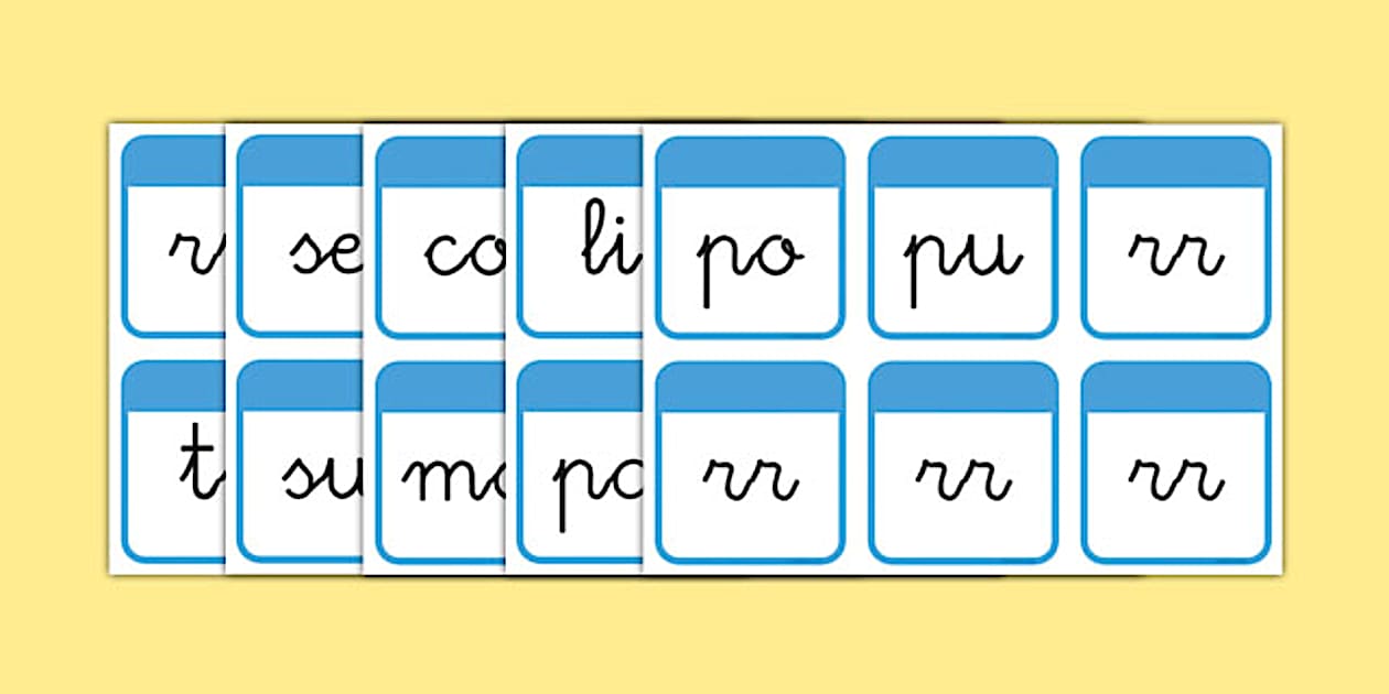 El tiempo y las estaciones del año Tarjetas de sílabas-Spanish