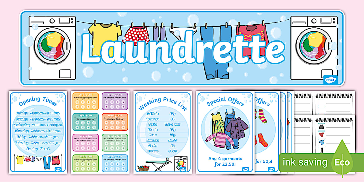 Laundrette Role-Play Pack | Twinkl (teacher made) - Twinkl
