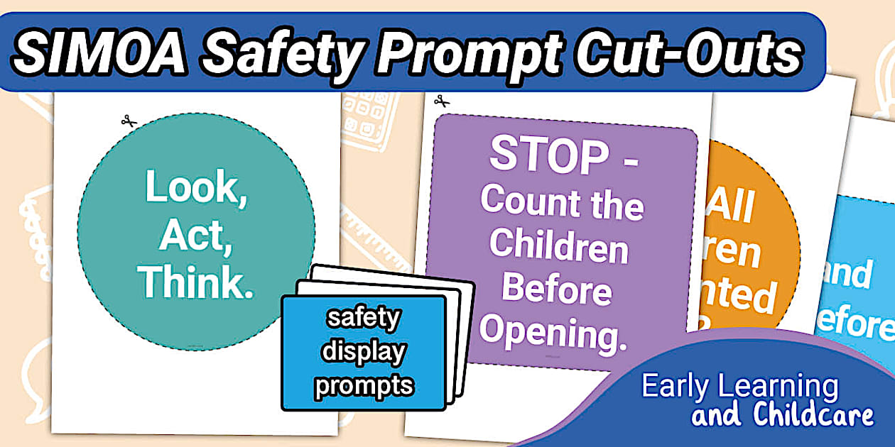 SIMOA Safety Prompt Cut-Out Display Posters ELC