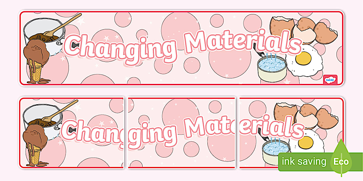 Changing Materials Display Banner (teacher made) - Twinkl