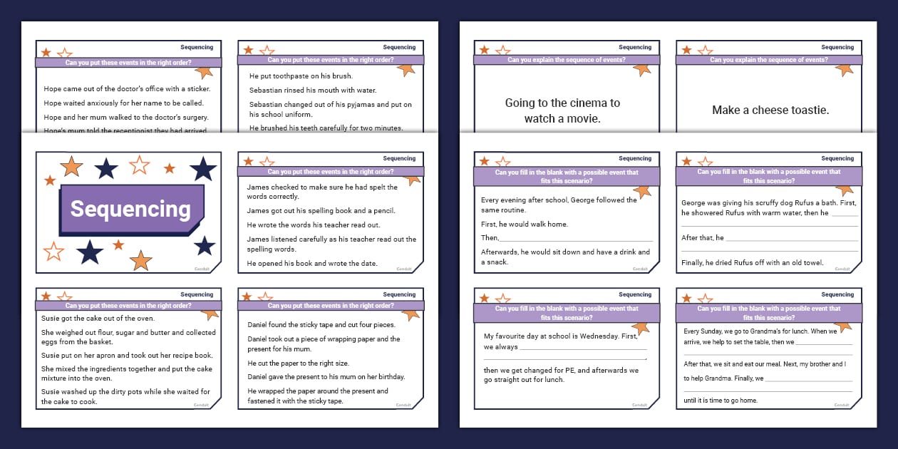 Reinforcing Sequencing: Guided Reading Task Cards - Twinkl
