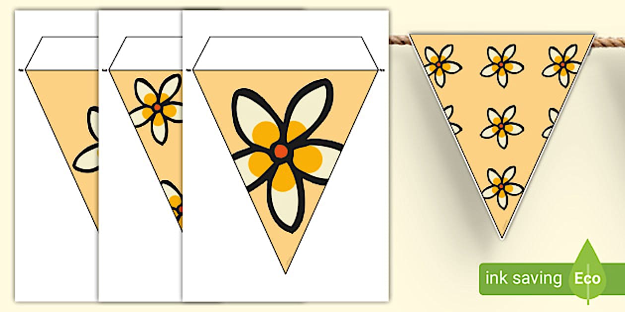 Frangipani Bunting | Display Items | Twinkl (teacher made)