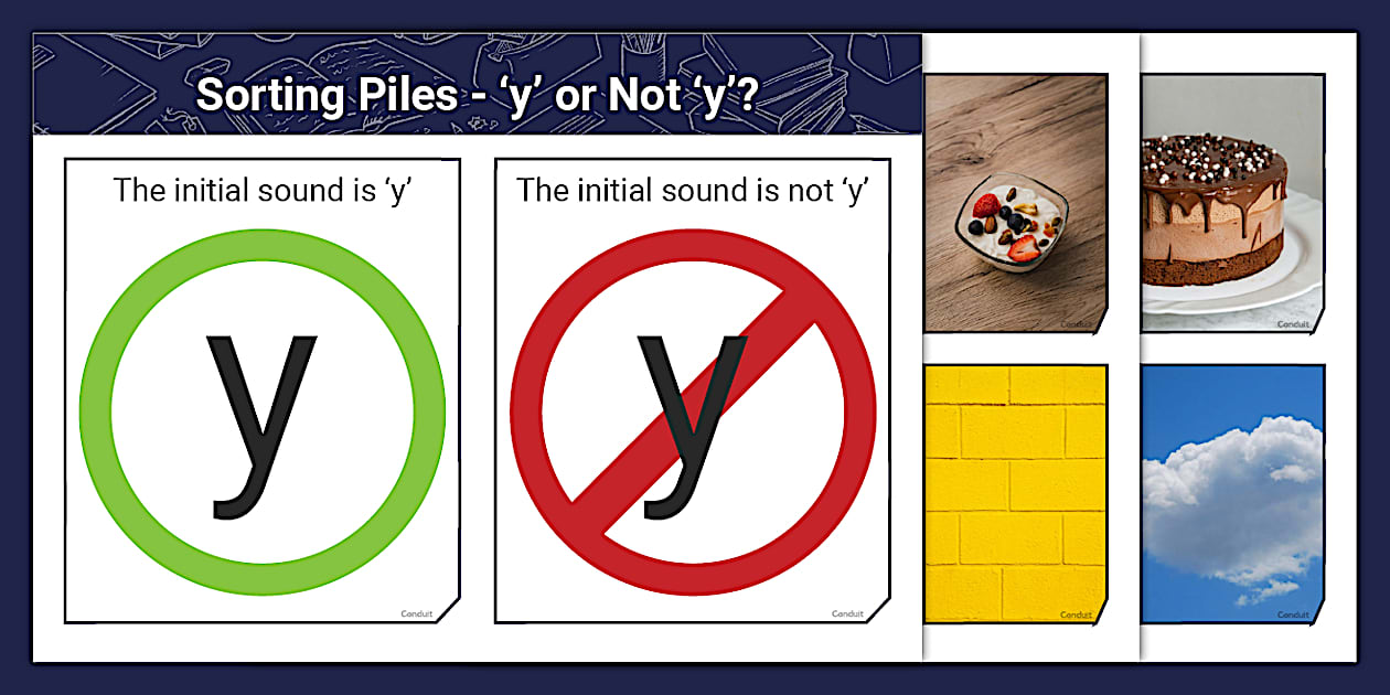 Reinforcing Sounds: 'y' Initial Letter Sorting Activity