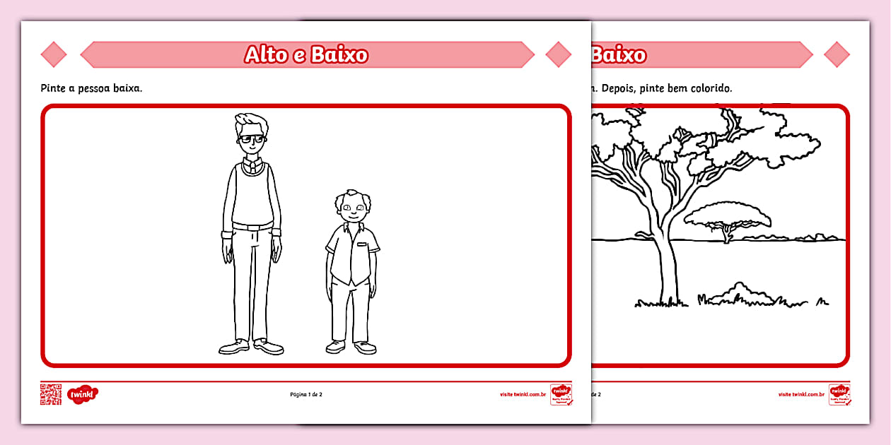 Alto e baixo (teacher made) - Twinkl