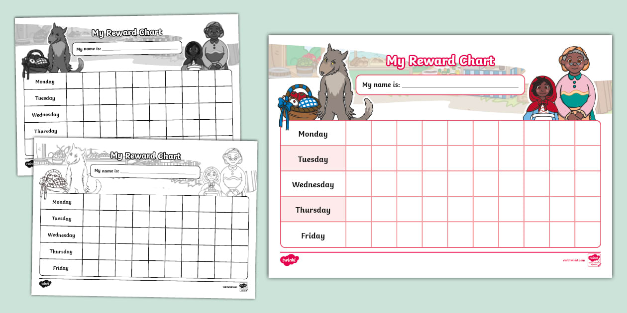 Little Red Riding Hood Reward Chart (teacher made) - Twinkl