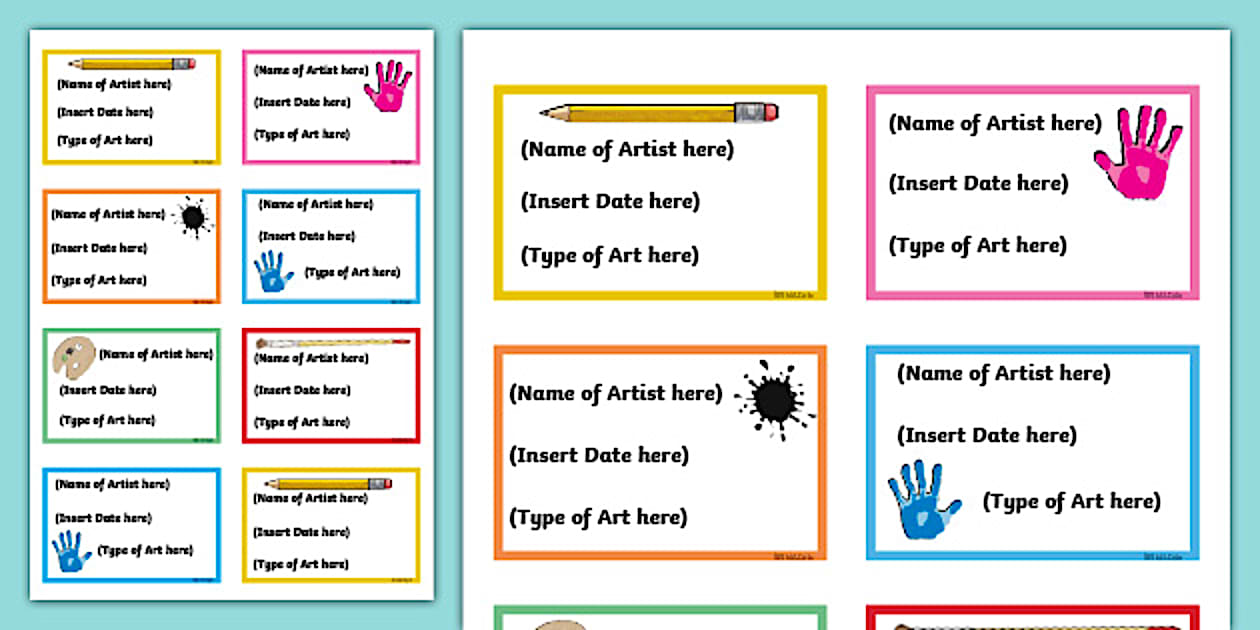 Artwork Gallery Labels - Artwork Gallery Wall Labels - Label