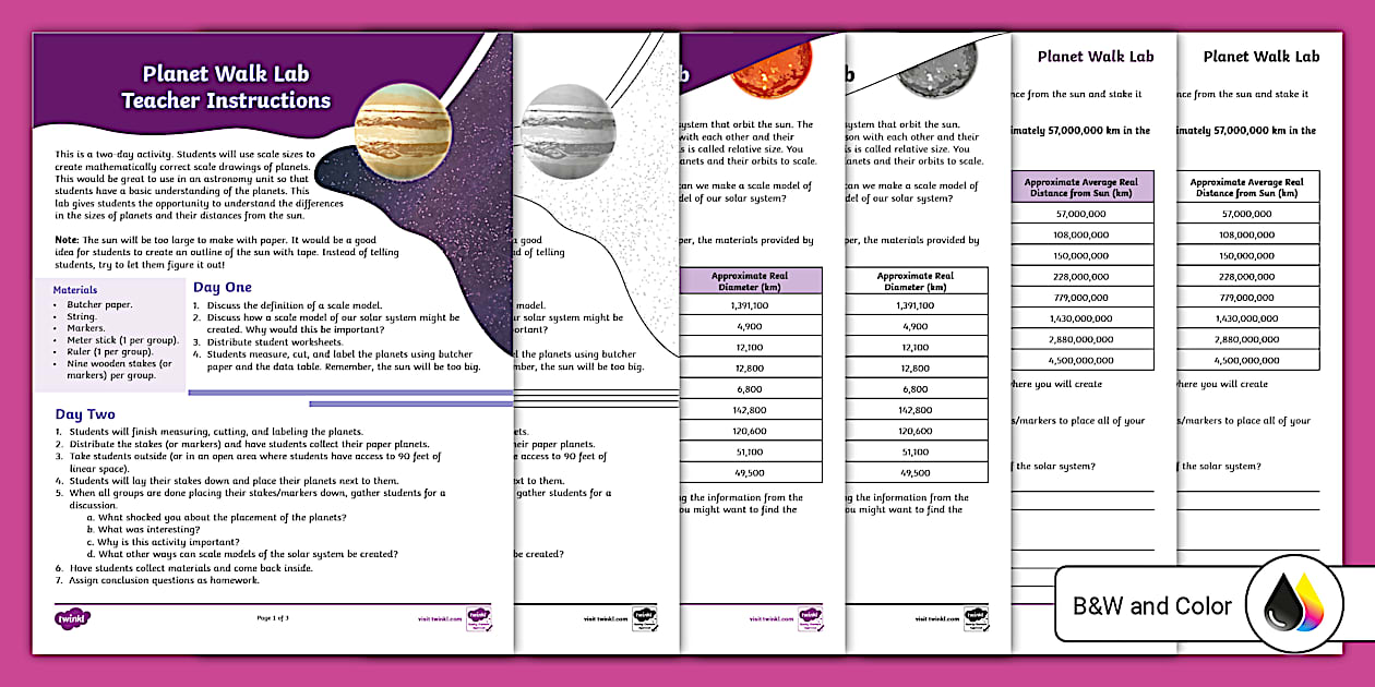 Planet Walk Lab for 6th-8th Grade (Teacher-Made) - Twinkl