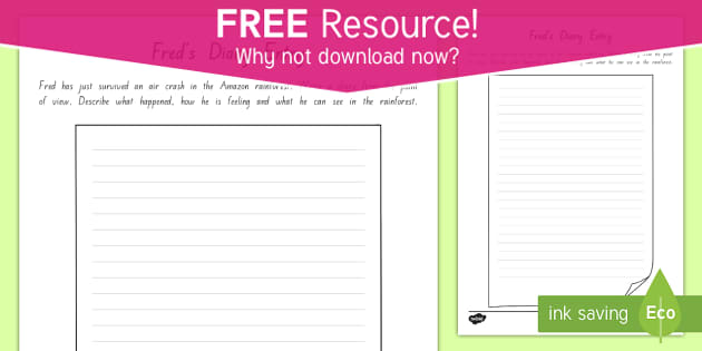 FREE! - Term 2 Week 3 Year 5 and 6 Chapter Chat Diary Entry Worksheet to