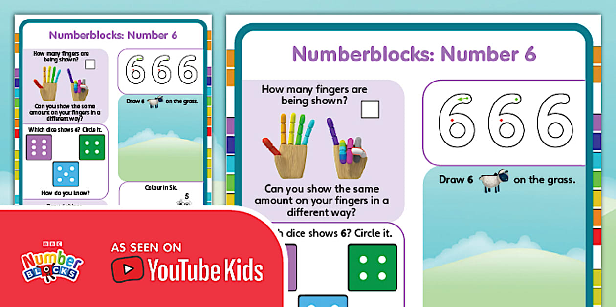 Numberblocks: Number 6 in the Mix Activity Sheet - Twinkl