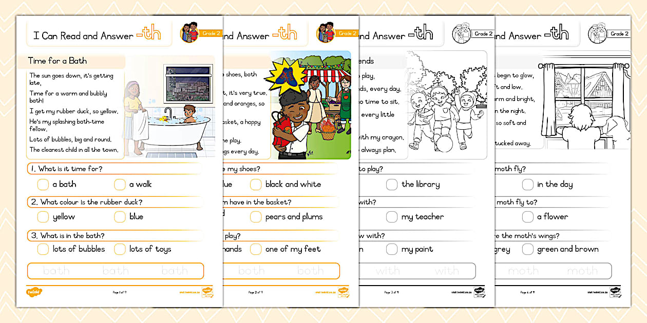 Grade 2 Phonics Term 1 -th Reading Comprehension (CAPS Aligned)