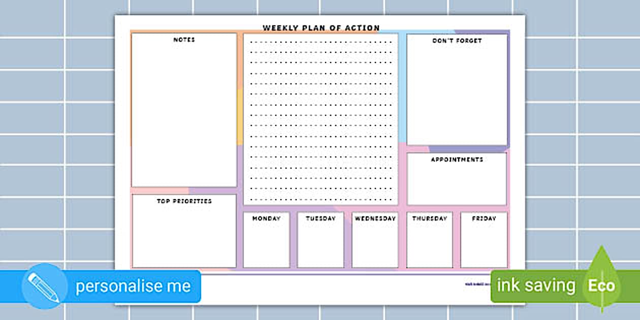 Weekly Plan of Action | Twinkl Busy Bees (teacher made)