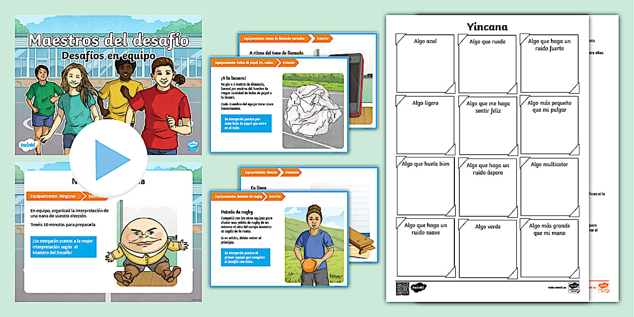 Pack de actividades: Maestros del desafío - Trabajo en equipo