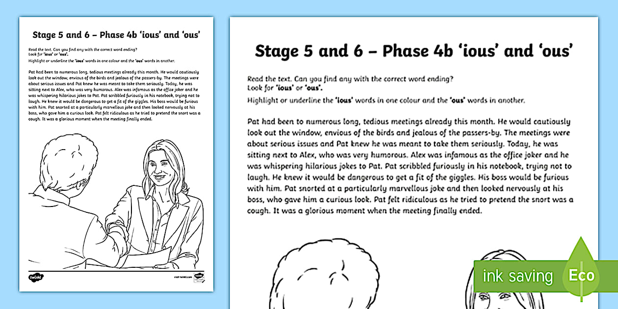 Northern Ireland Literacy Linguistic Phonics Stage 5 and 6, Phase 4b Worksheet