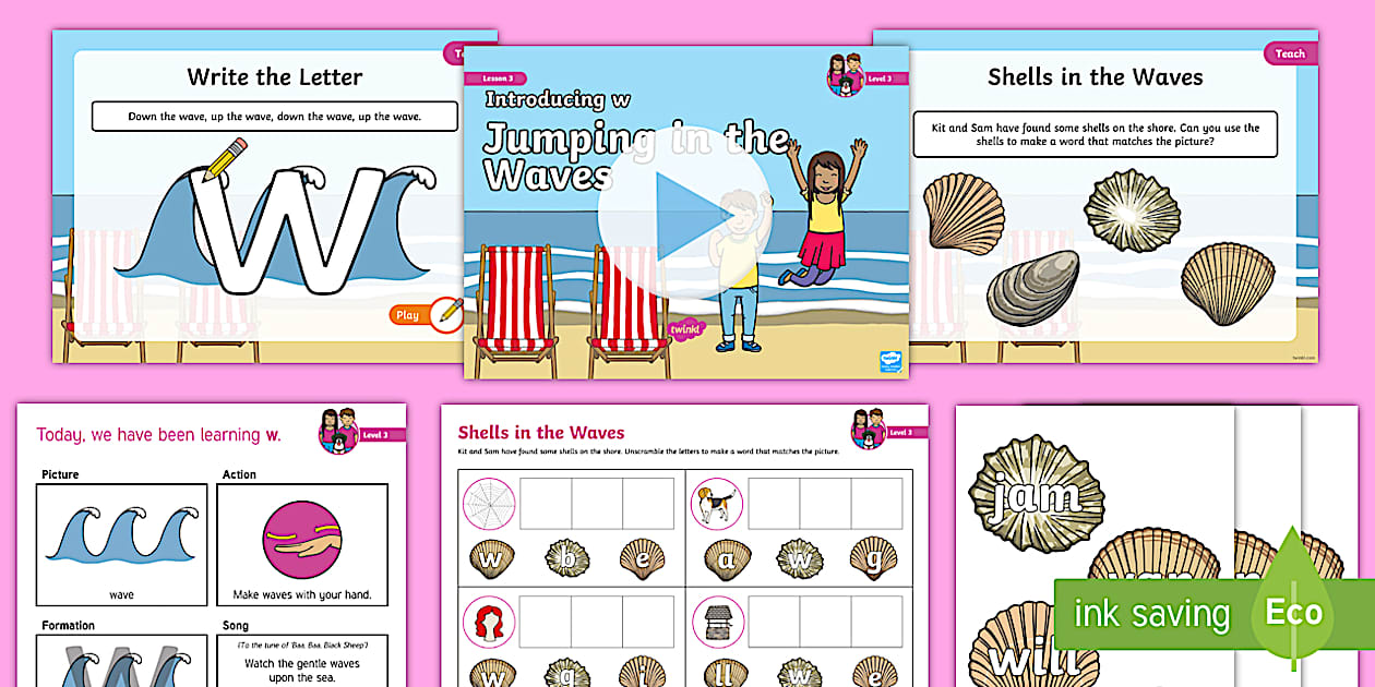 'w' Phonics Lesson Pack - Level 3 Week 1 Lesson 3 - Twinkl