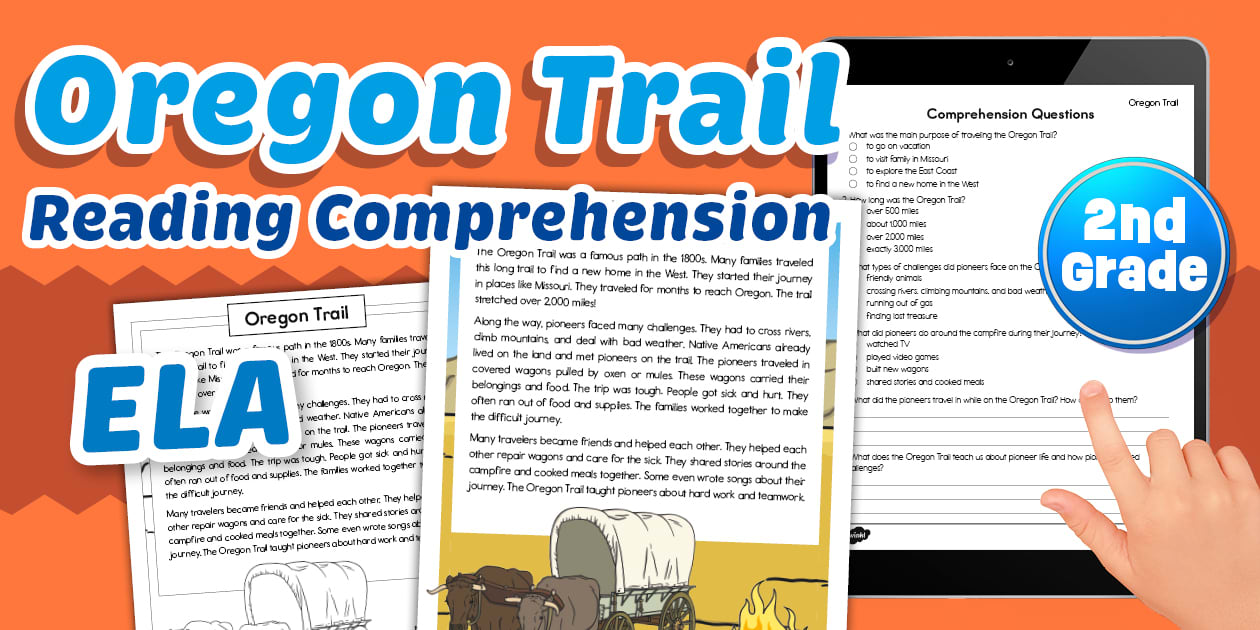 Second Grade Oregon Trail Reading Comprehension Worksheet