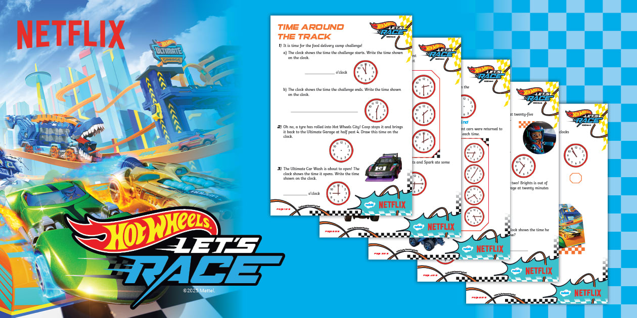 👉 Hot Wheels: Time Around the Track Activity Sheet
