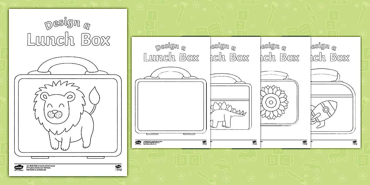 Design a Lunch Box Activity Sheets (teacher made) - Twinkl