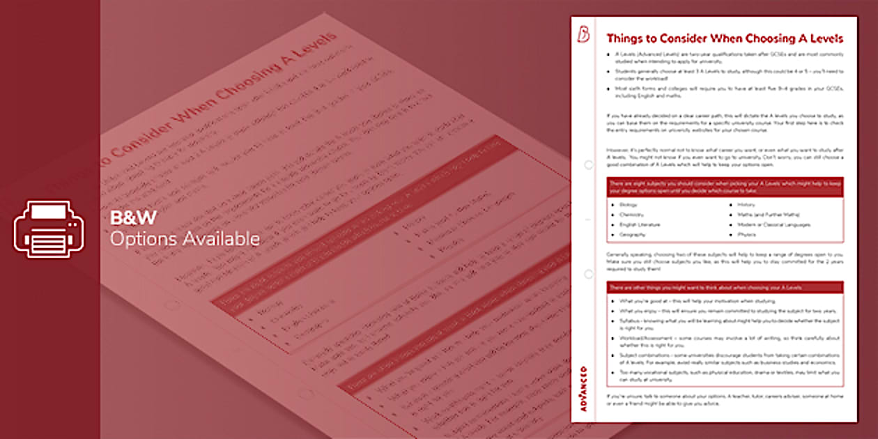 👉 Choosing A Levels | Career Pathways | Beyond: Advanced