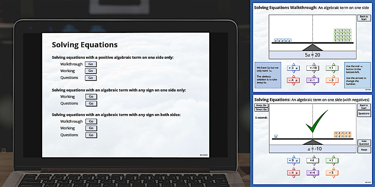 👉 Interactive Visual Equation Solver and Questions | Beyond