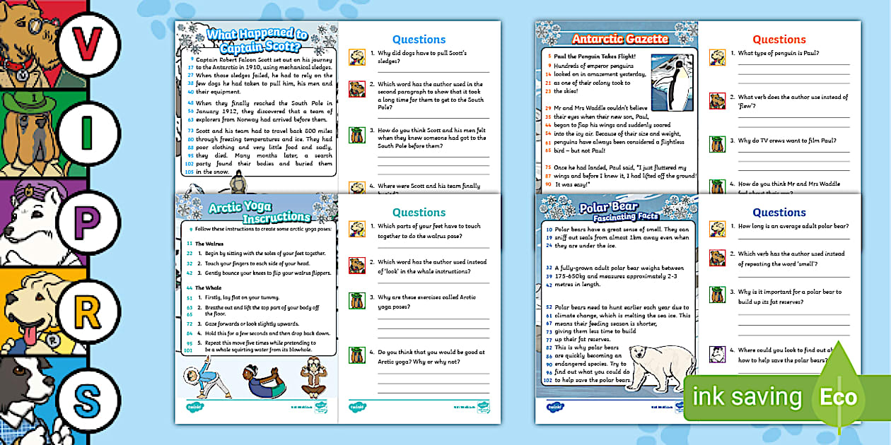 60-Second Reads: The Polar Regions Activity Cards - Twinkl