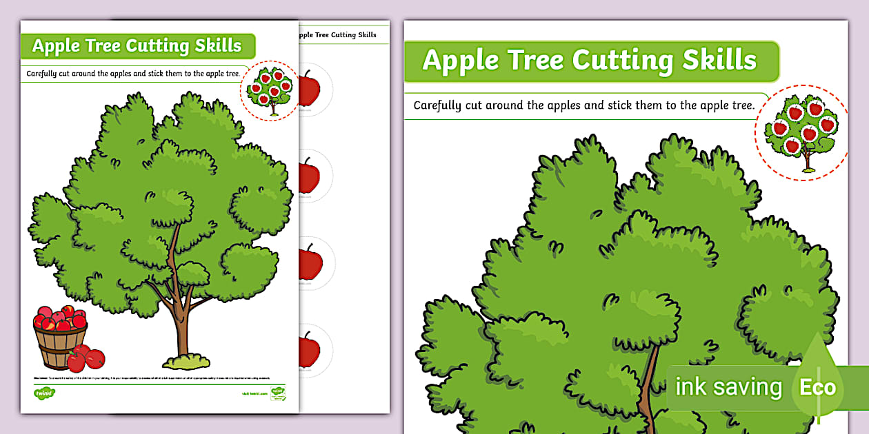 Apple Tree Cutting Skills Activity - KS1 - Twinkl