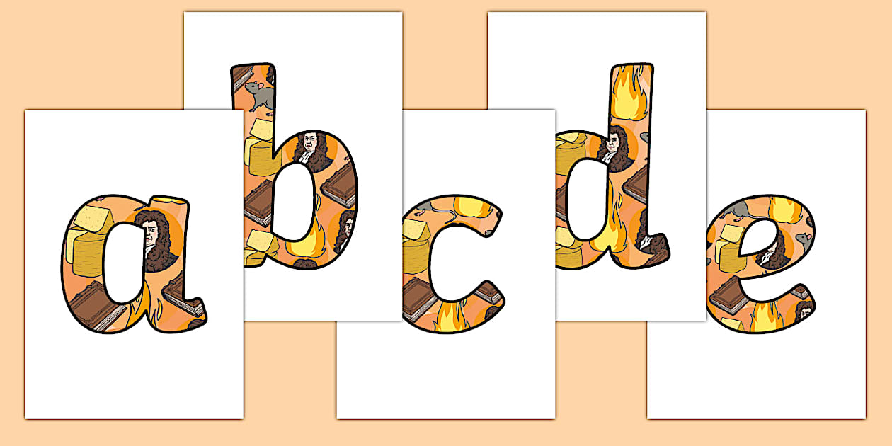 Cursive Samuel Pepys Themed A4 Display Lettering - Twinkl