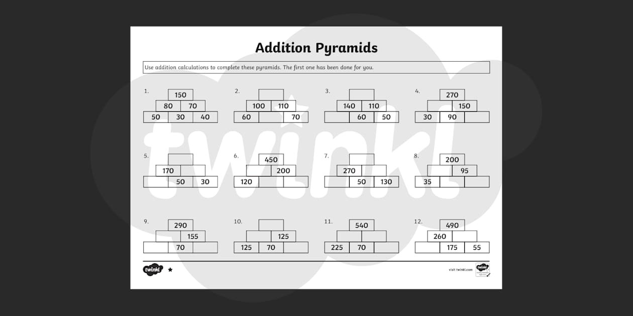 pyramids worksheet ks2