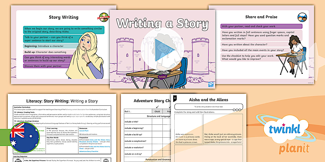 Year 2 Aisha, the Superhero Princess: Story Writing Lesson 4