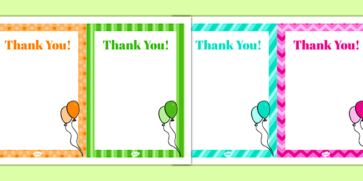 Editable 9th Birthday Party Thank You Notes (teacher made)