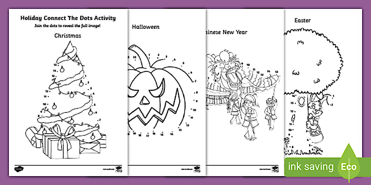 Holiday Connect the Dots - KS1 (teacher made) - Twinkl
