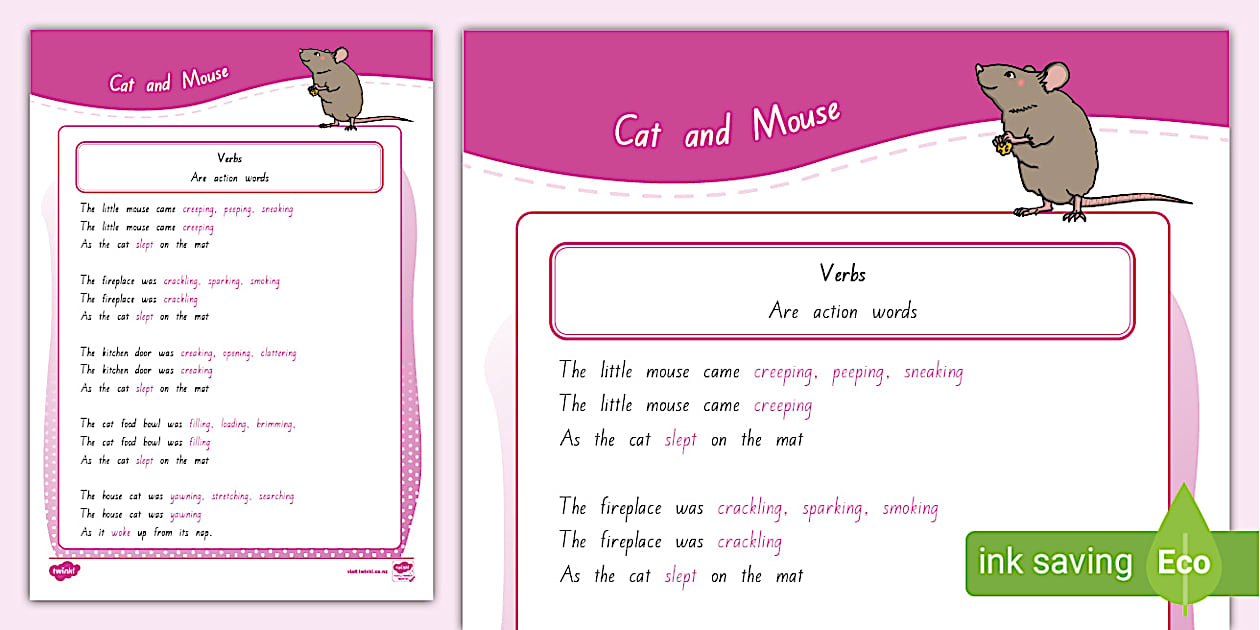 Written Language Features: Verbs Exemplar (teacher made)