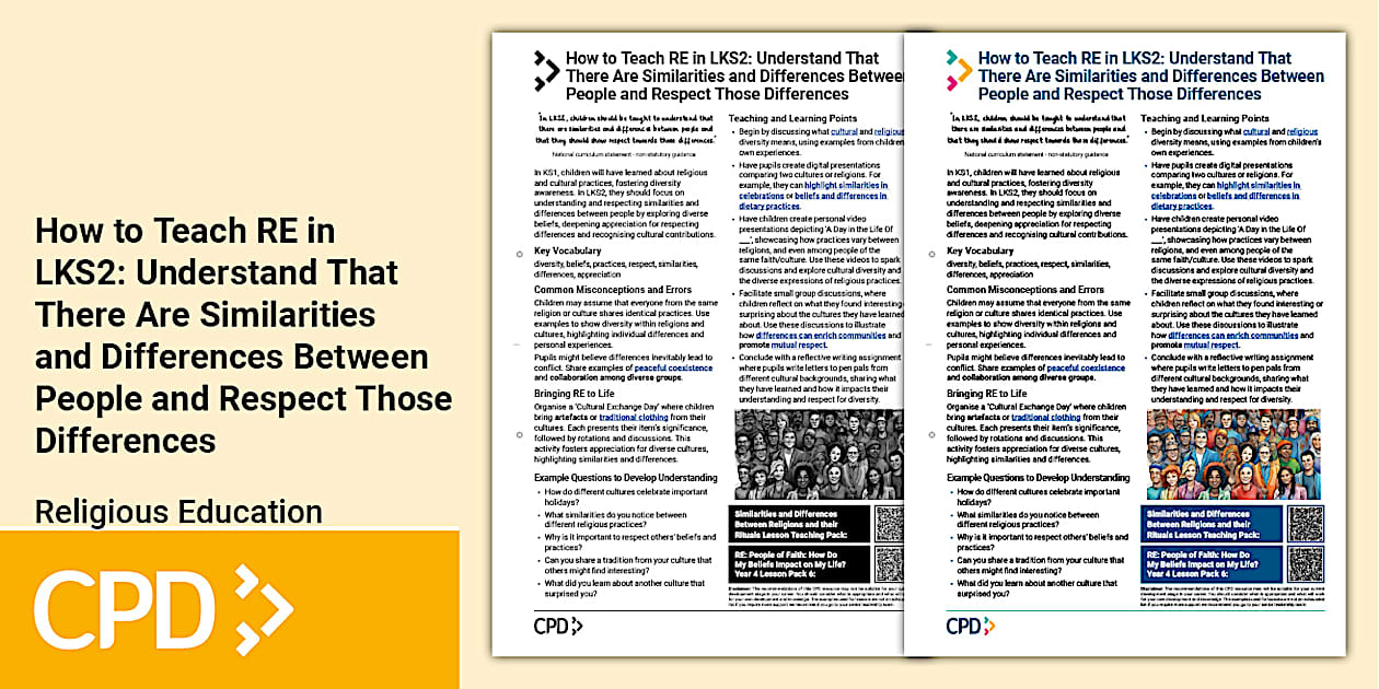 How to Teach RE in LKS2: Understand That There Are Similarities and