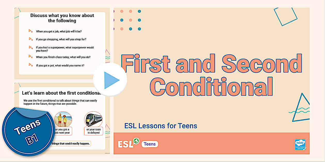 ESL First and Second Conditionals PPT for Teens - Twinkl