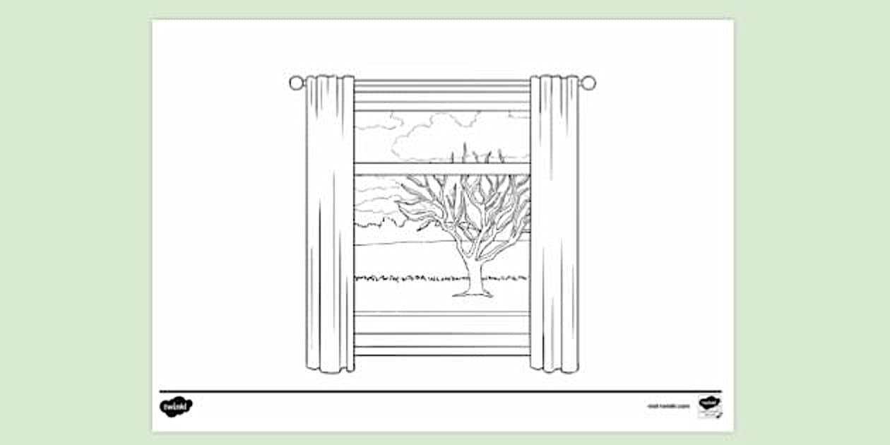 Back Window Colouring Sheet | Colouring Sheets - Twinkl