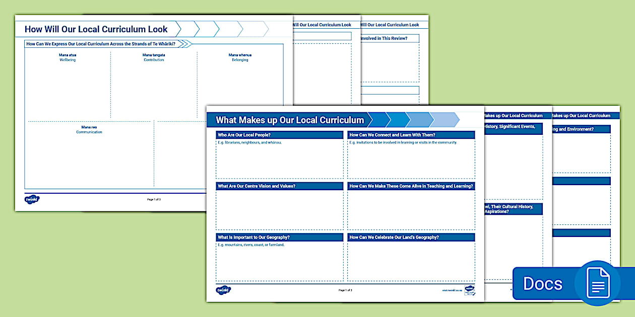 Local Curriculum Planning for ECE (teacher made) - Twinkl