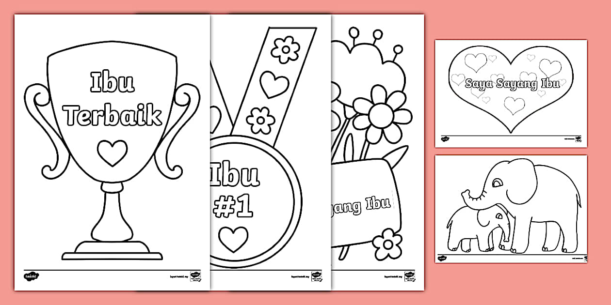 Pek Mewarna Hari Ibu Saya yang Pertama (teacher made)
