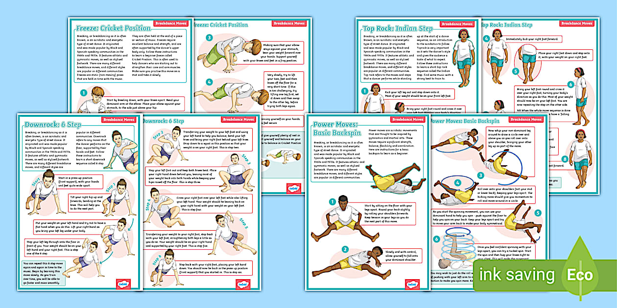Dance Moves Breakdance | Activity Sheet | Dance | P.E.