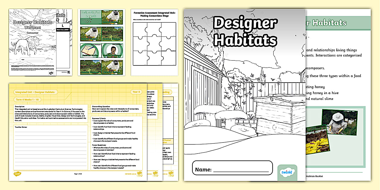 STEM IU Yr 4 Designer Habitats Wk 7-8 (Teacher-Made)