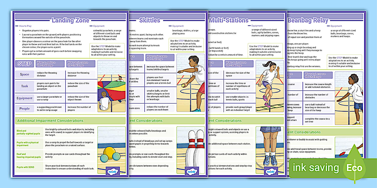 Inclusive Fundamental PE Games - Twinkl PE (teacher made)