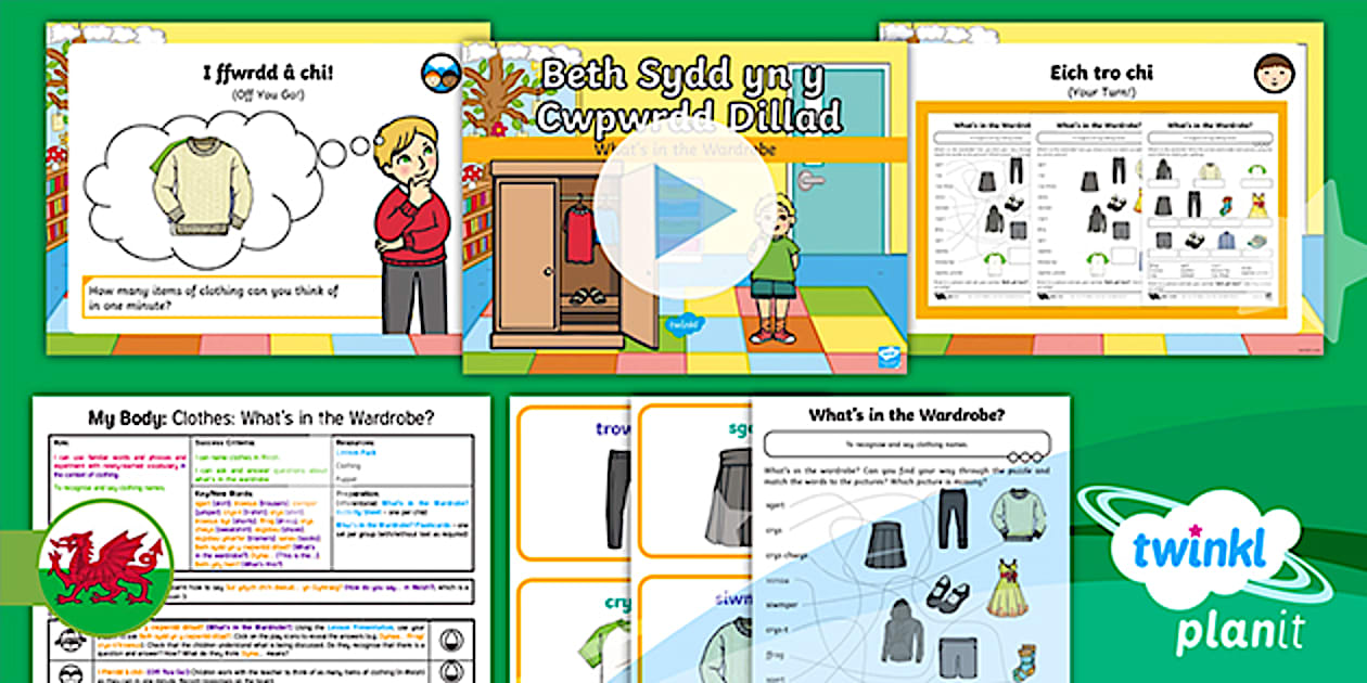 Welsh: My Body: Lesson 5 - What’s in the Wardrobe?